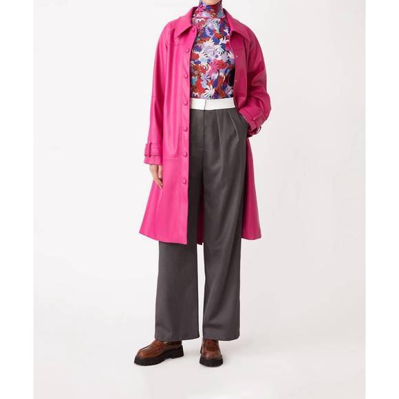SUNCOO | Jackets & Coats | New Suncoo Eddy Trench Coat In Fuschia ...